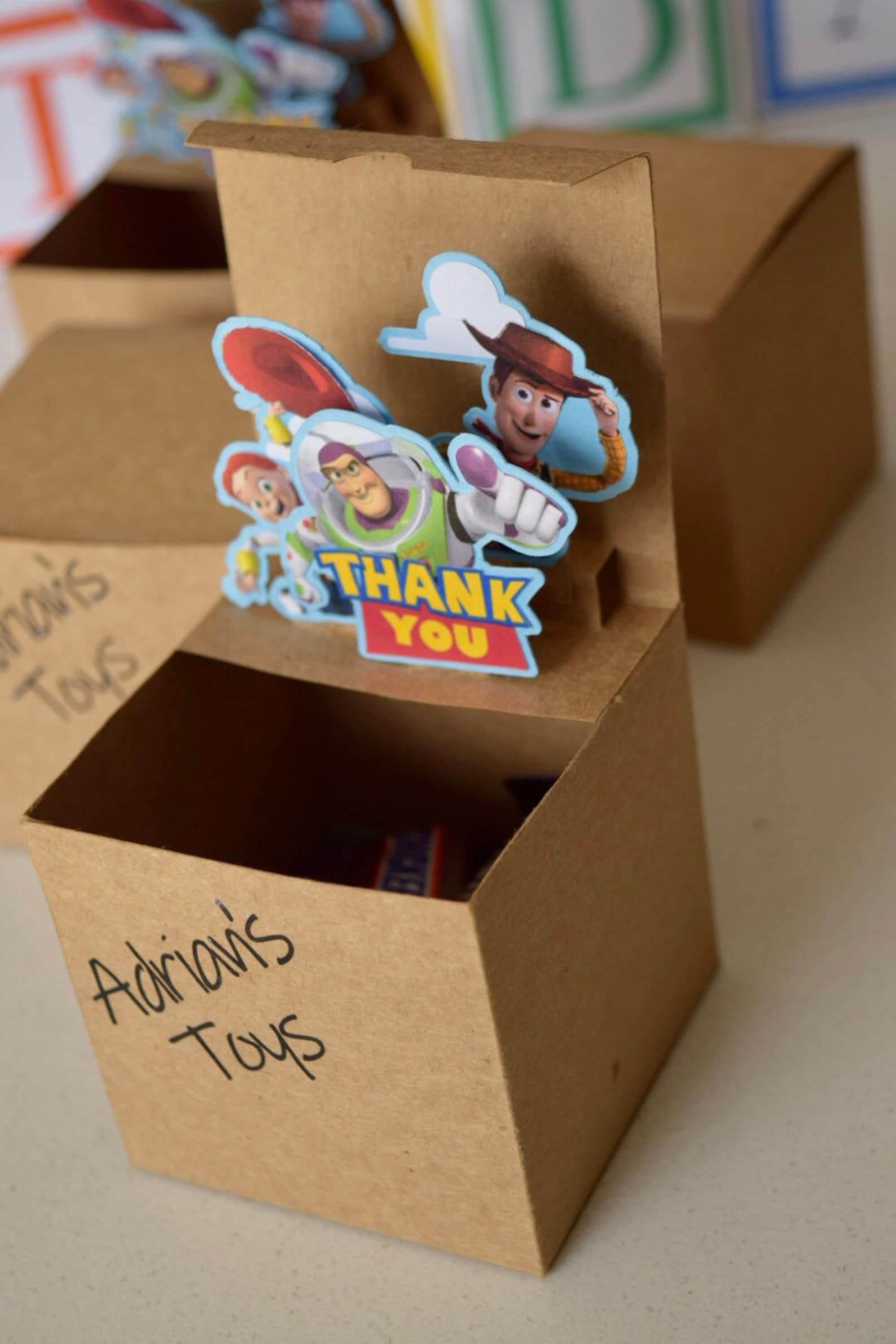 Toy Story pop-up party favor boxes conjunto de 4 cajas - Etsy España