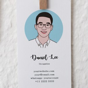Custom Portrait Business Card - Etsy