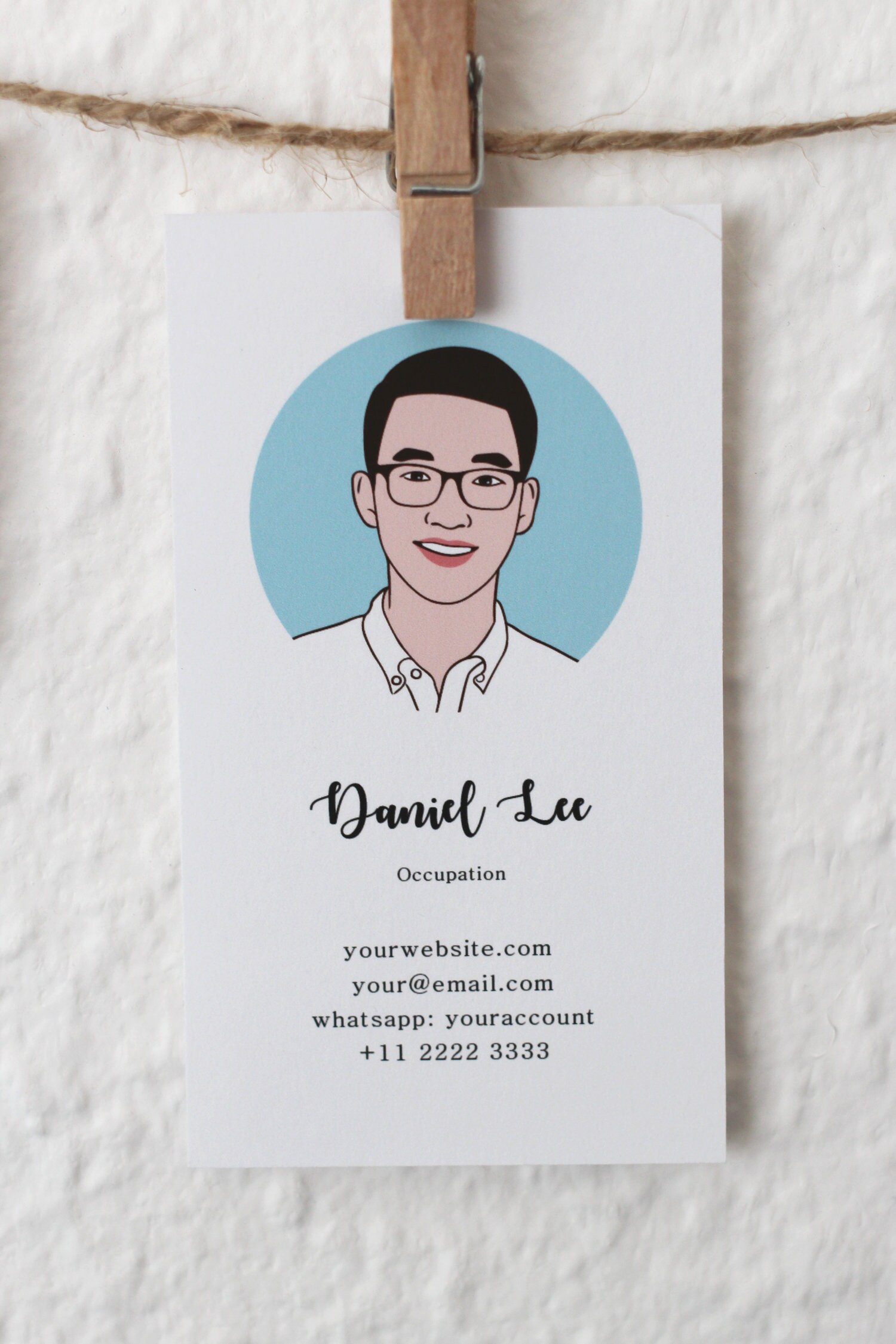 Custom Portrait Business Card - Etsy