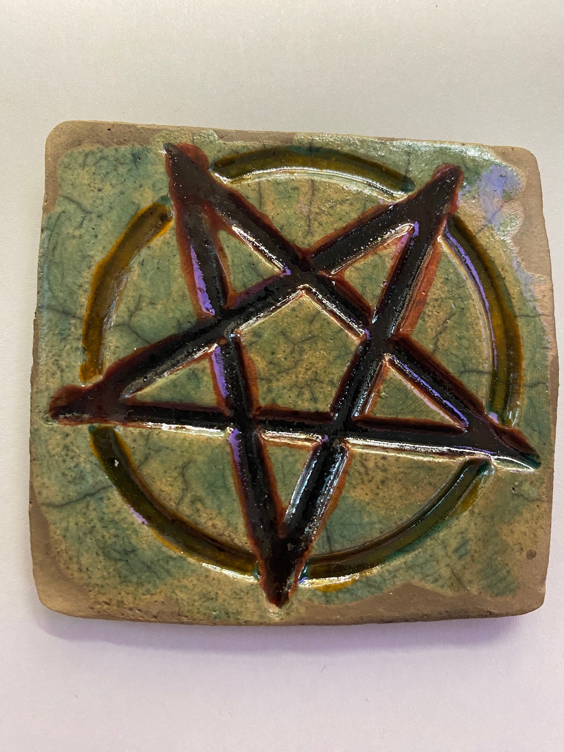 Pentagram, Witch Symbol, Ceramic Wall Decor - Etsy