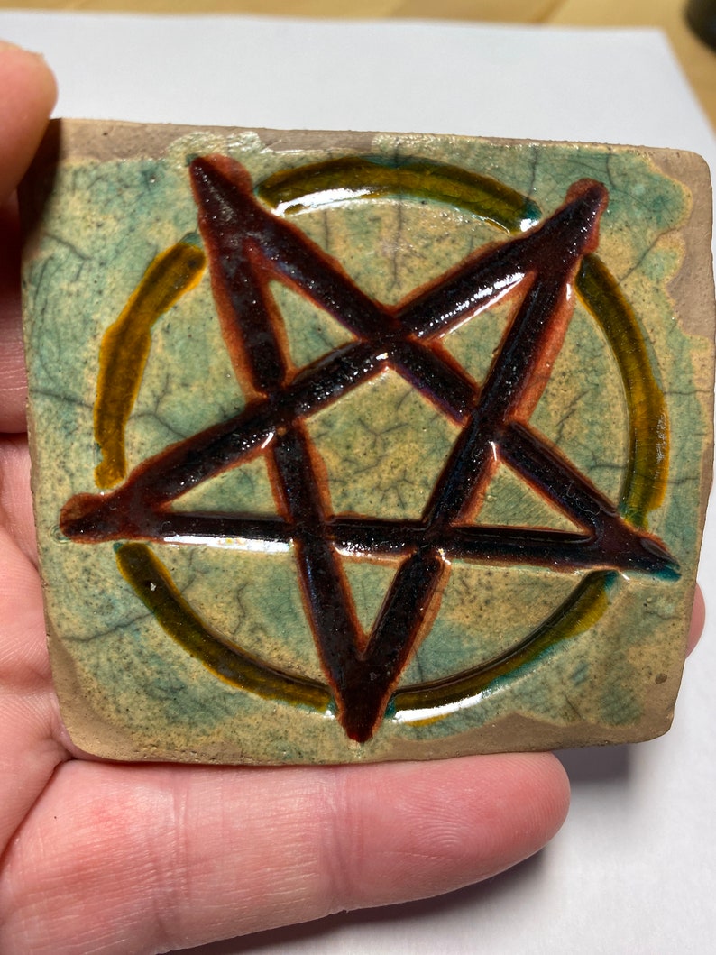 Pentagram, Witch Symbol, Ceramic Wall Decor - Etsy