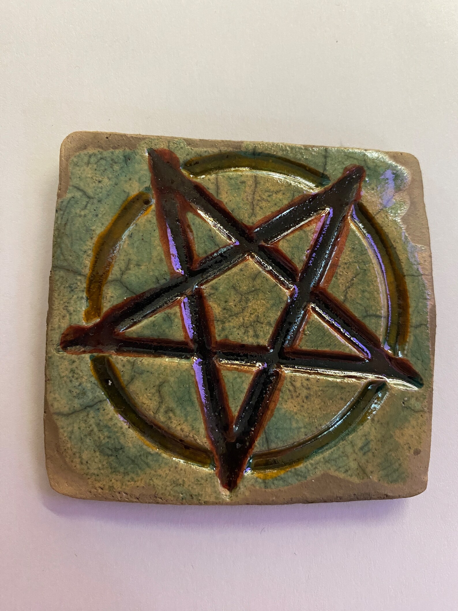 Pentagram, Witch Symbol, Ceramic Wall Decor - Etsy