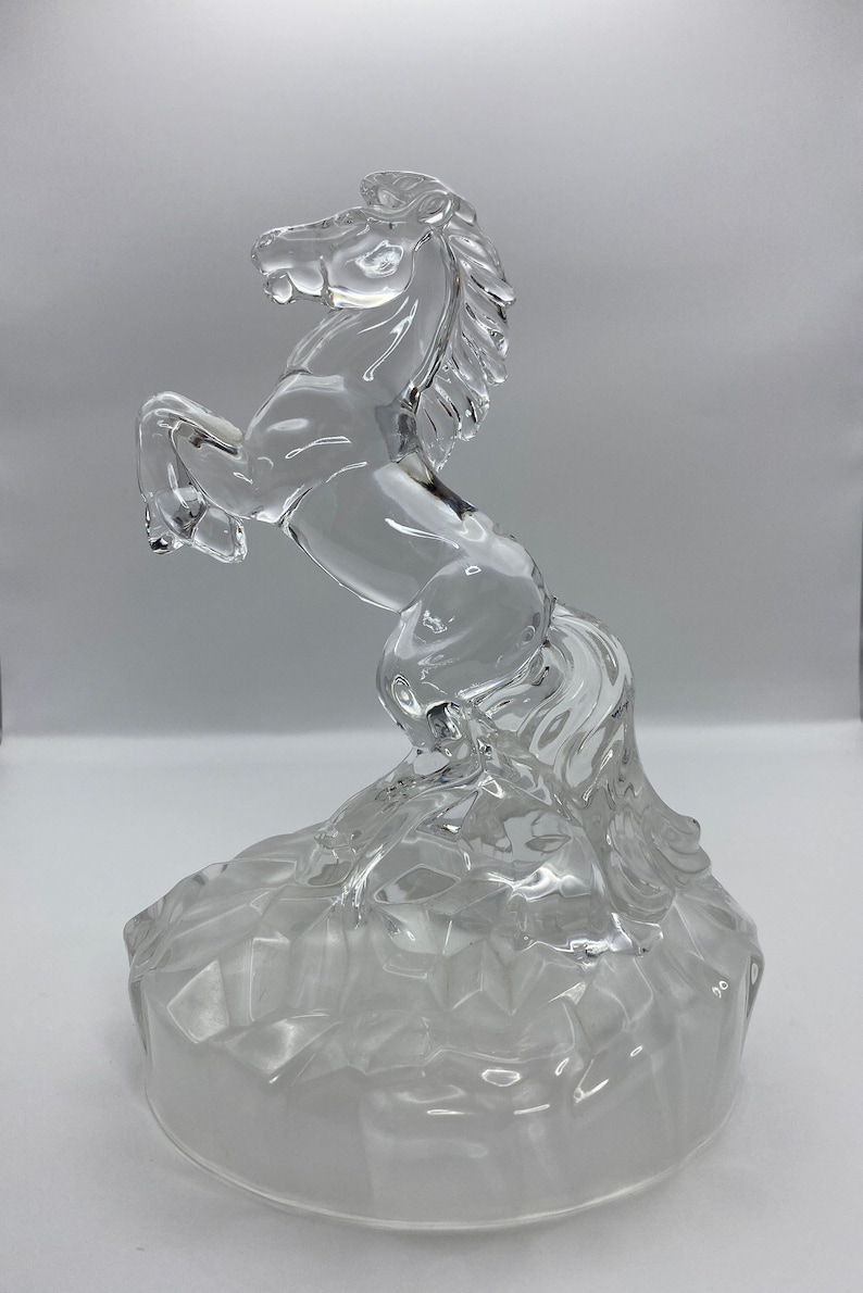 RCR Crystal Horse Figurine - Vintage Lead Crystal Stallion - Etsy