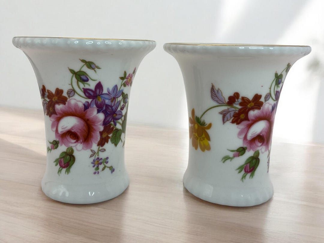 Royal Crown Derby | Pair of Small Posies Vases | Mint Condition ...