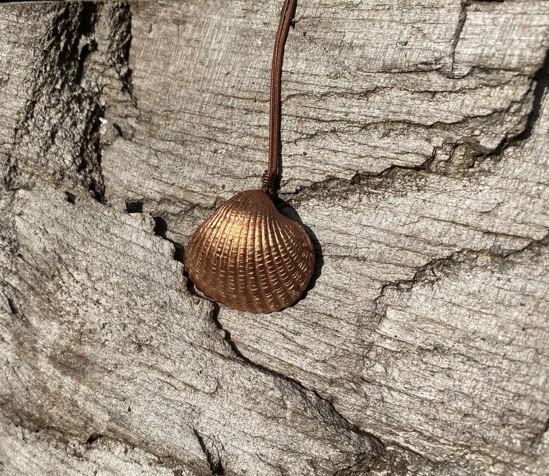 Cockle Shell Pendant, Copper Electroform (480) - Etsy UK