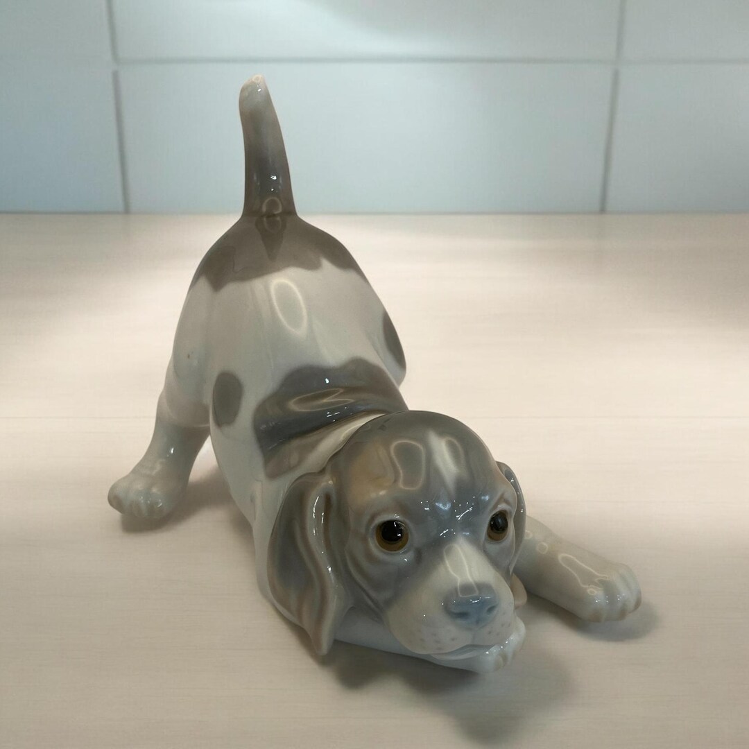 Lladro Puppy Playtime (beagle) | Figurine #1070 Retired | Hand-painted ...