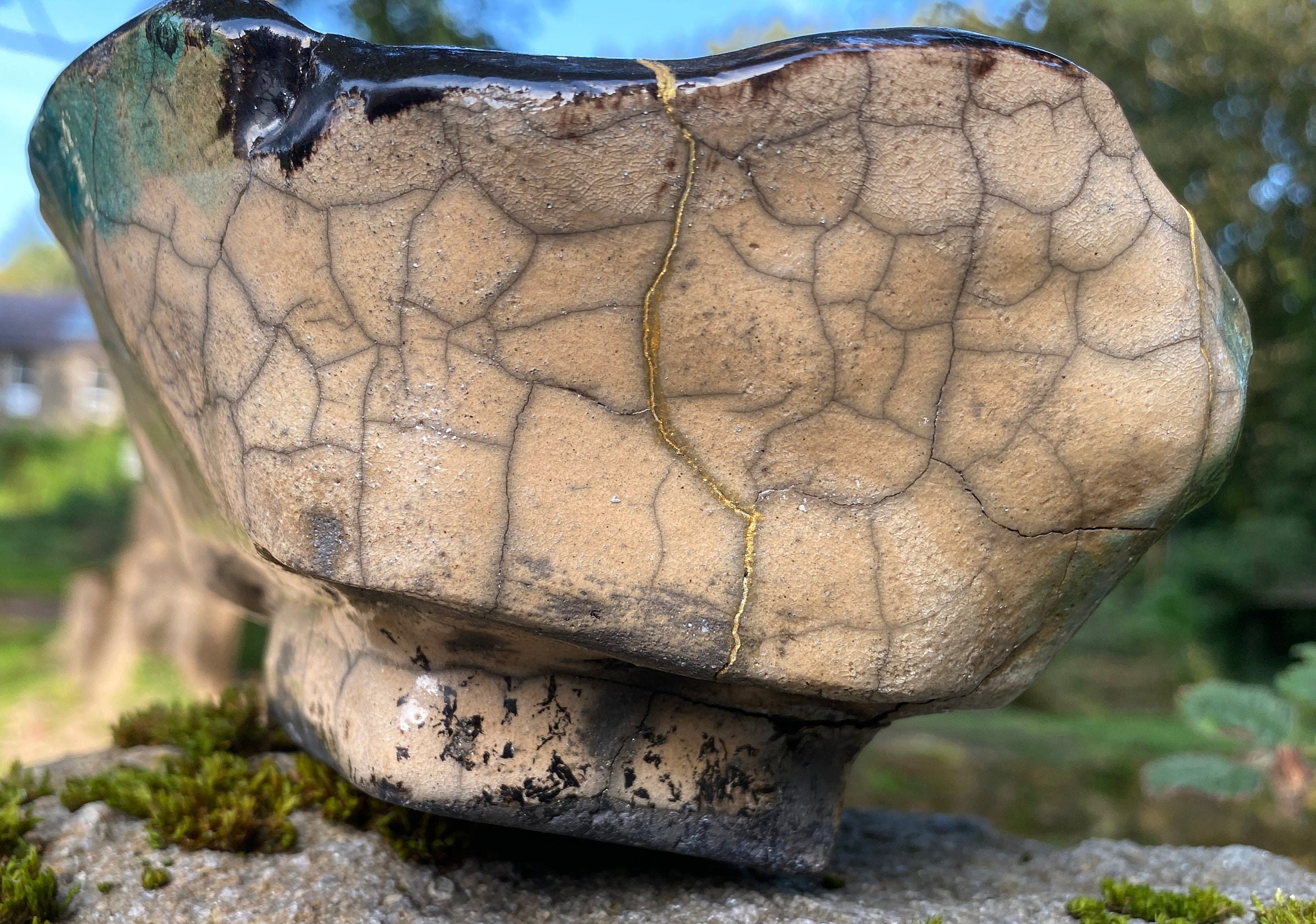 Japanese Raku, Kintsugi Bonsai Planter - Etsy