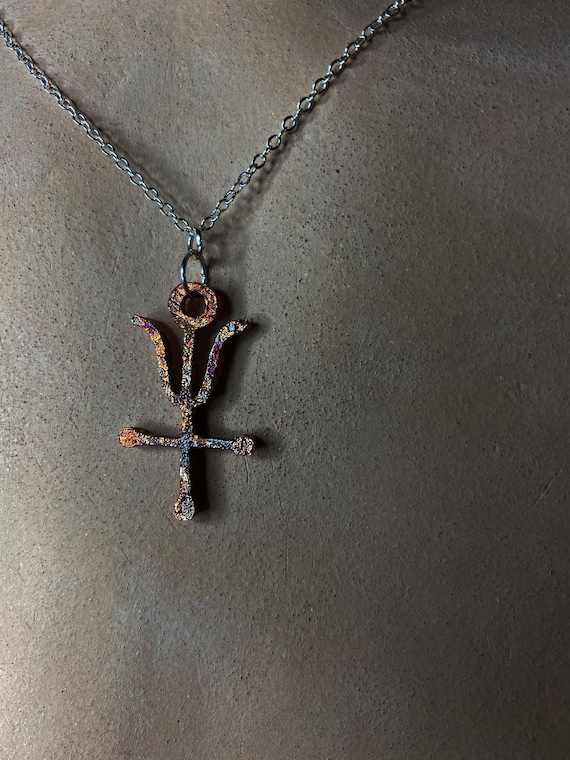 Antimony Alchemy Symbol Pendant Pewter Cuttlefish Cast | Etsy