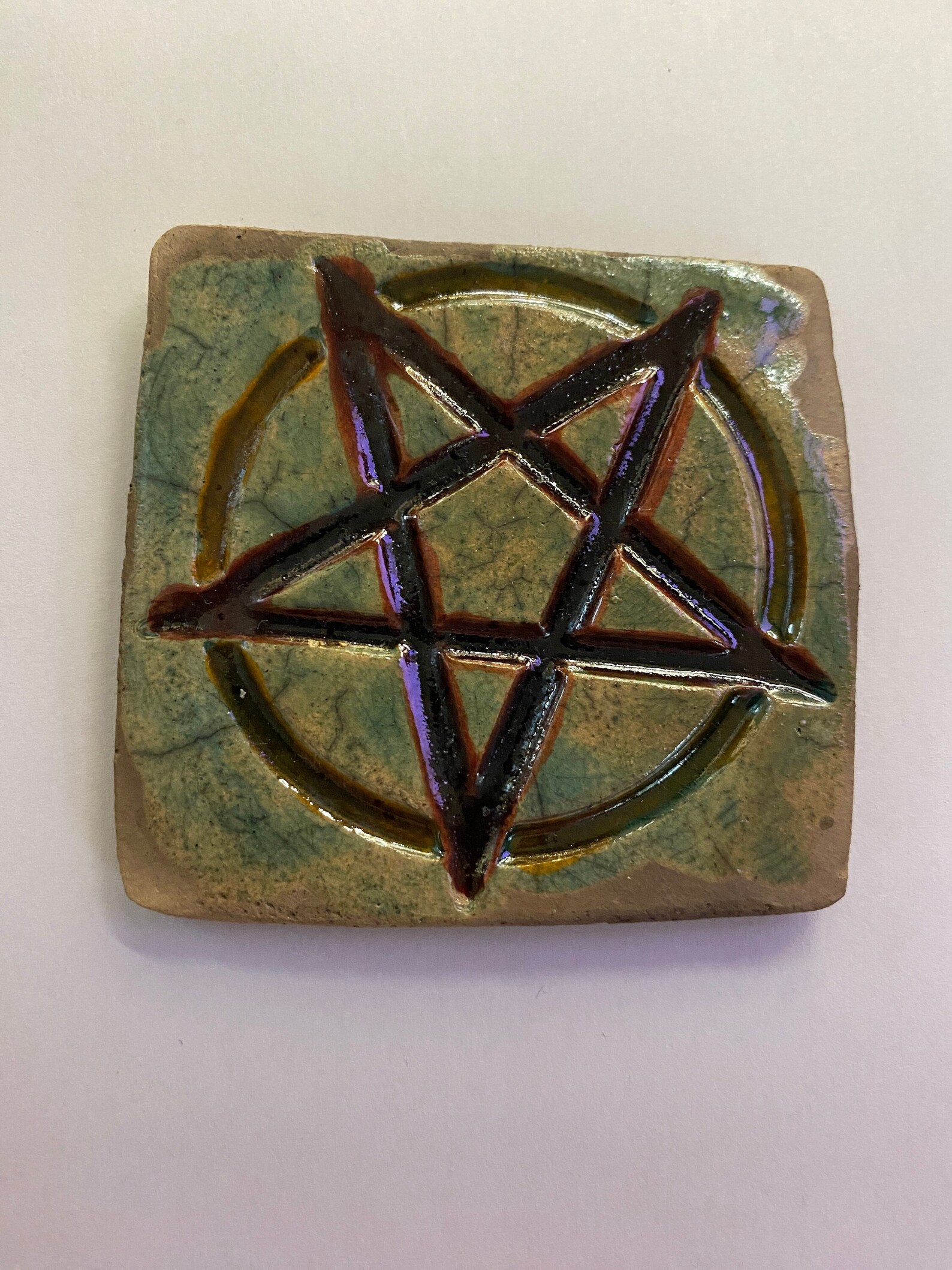 Pentagram, Witch Symbol, Ceramic Wall Decor - Etsy