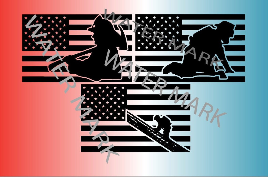 Firefighter American Flag Svg, Png. Jpg. Fire Fighter Firemen USA - Etsy