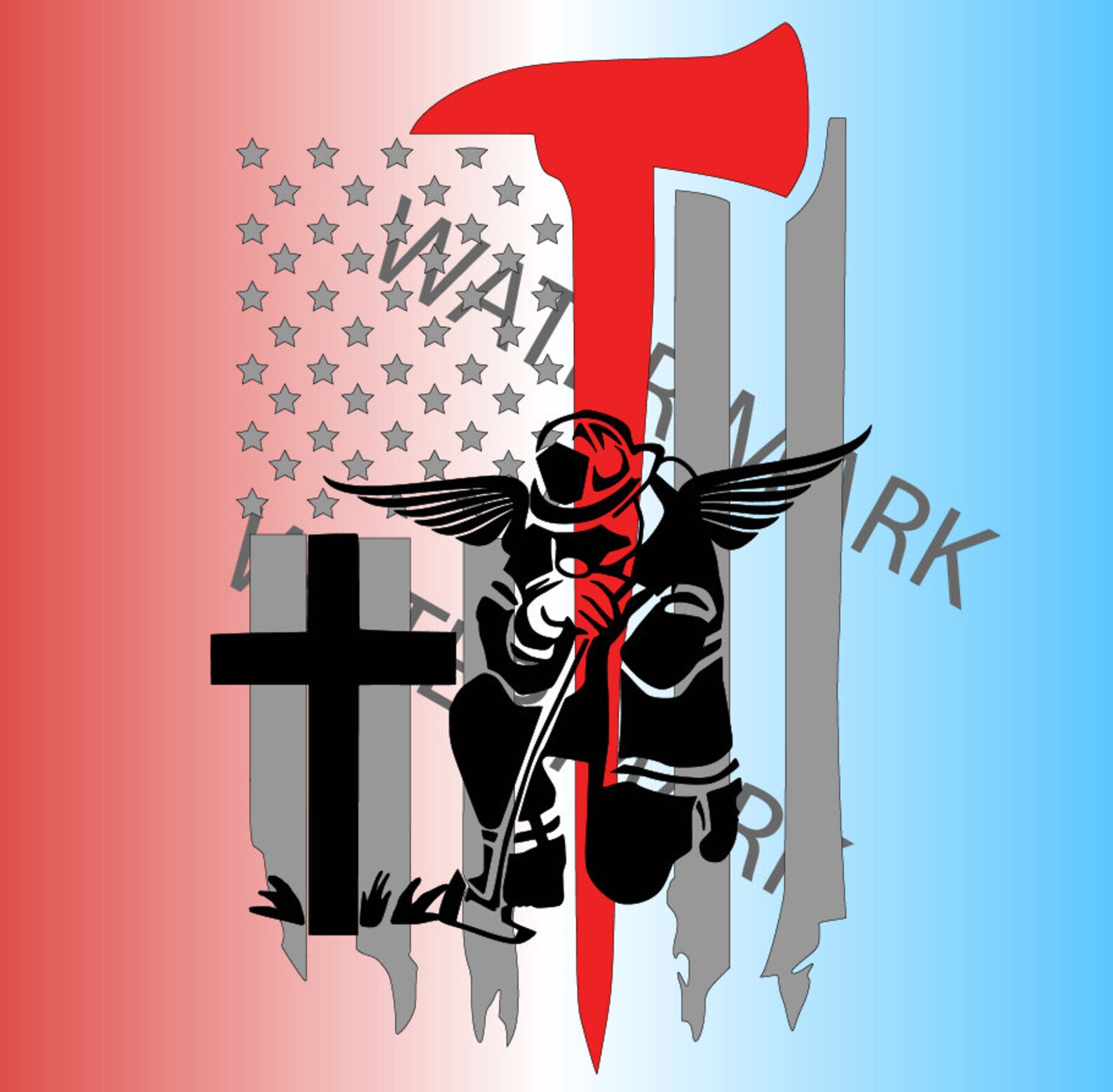 Fallen Fire Fighter Flag American Hero Remember Svg Png File - Etsy UK