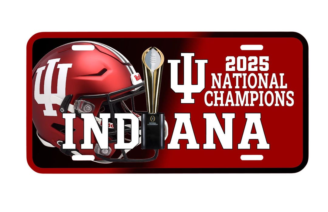 Indiana Hoosiers 2025 Champions License Plate - Etsy