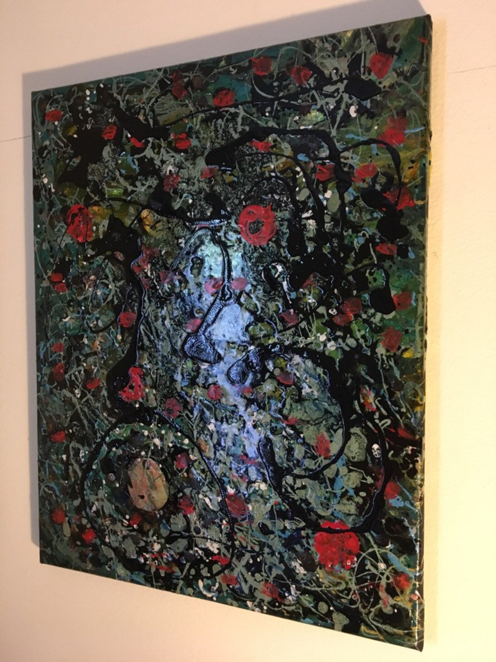 Alone in My Garden at Night Abstract Original Painting - Etsy