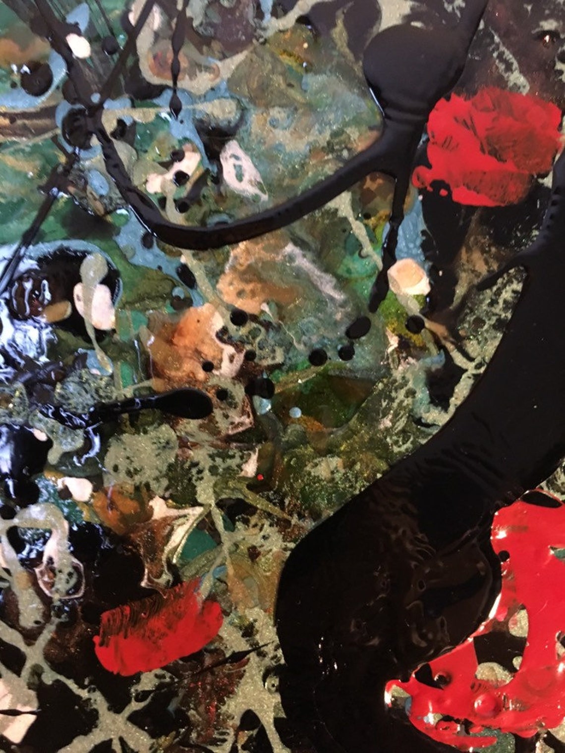 Alone in My Garden at Night Abstract Original Painting - Etsy