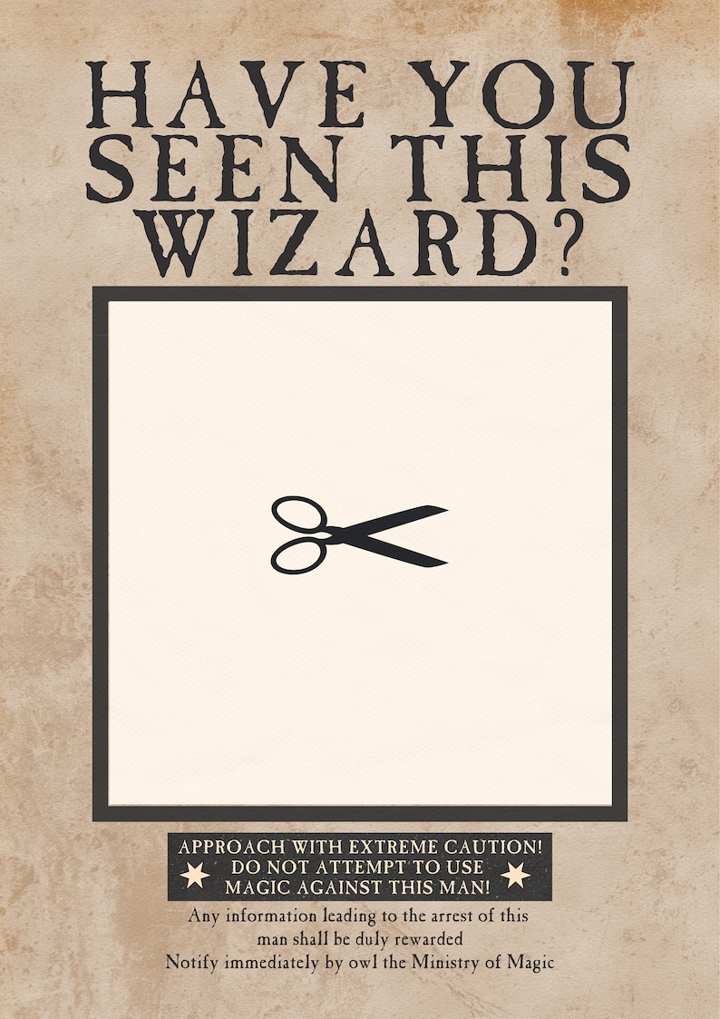 Have You Seen This Wizard Photo Booth Prop Frame Poster Printable ...