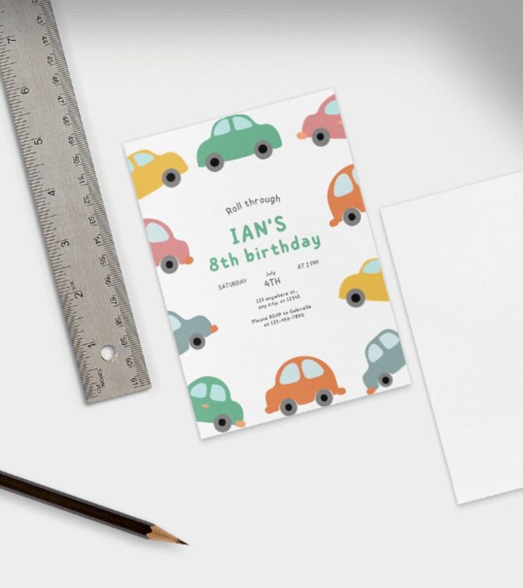Car Birthday Party Invitation - Etsy