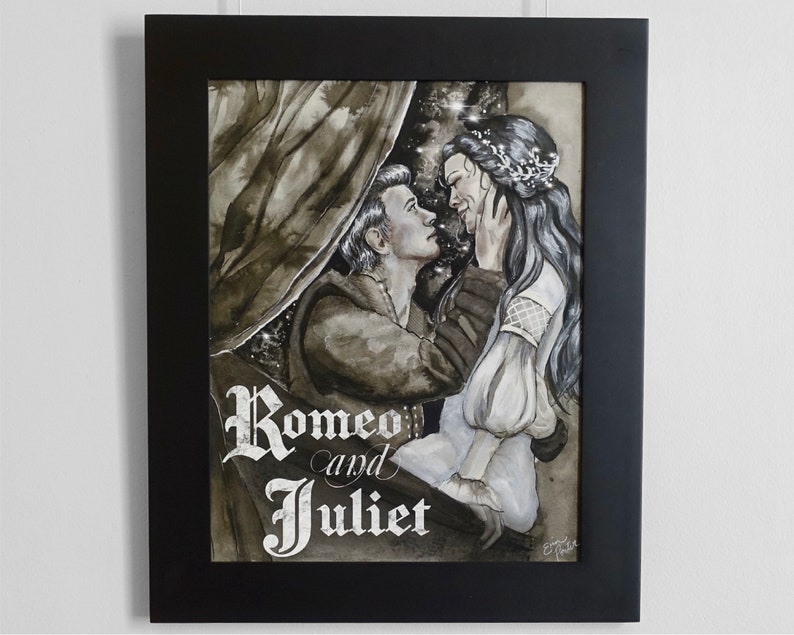 Romeo and Juliet Print Shakespeare Poster english/theatre - Etsy