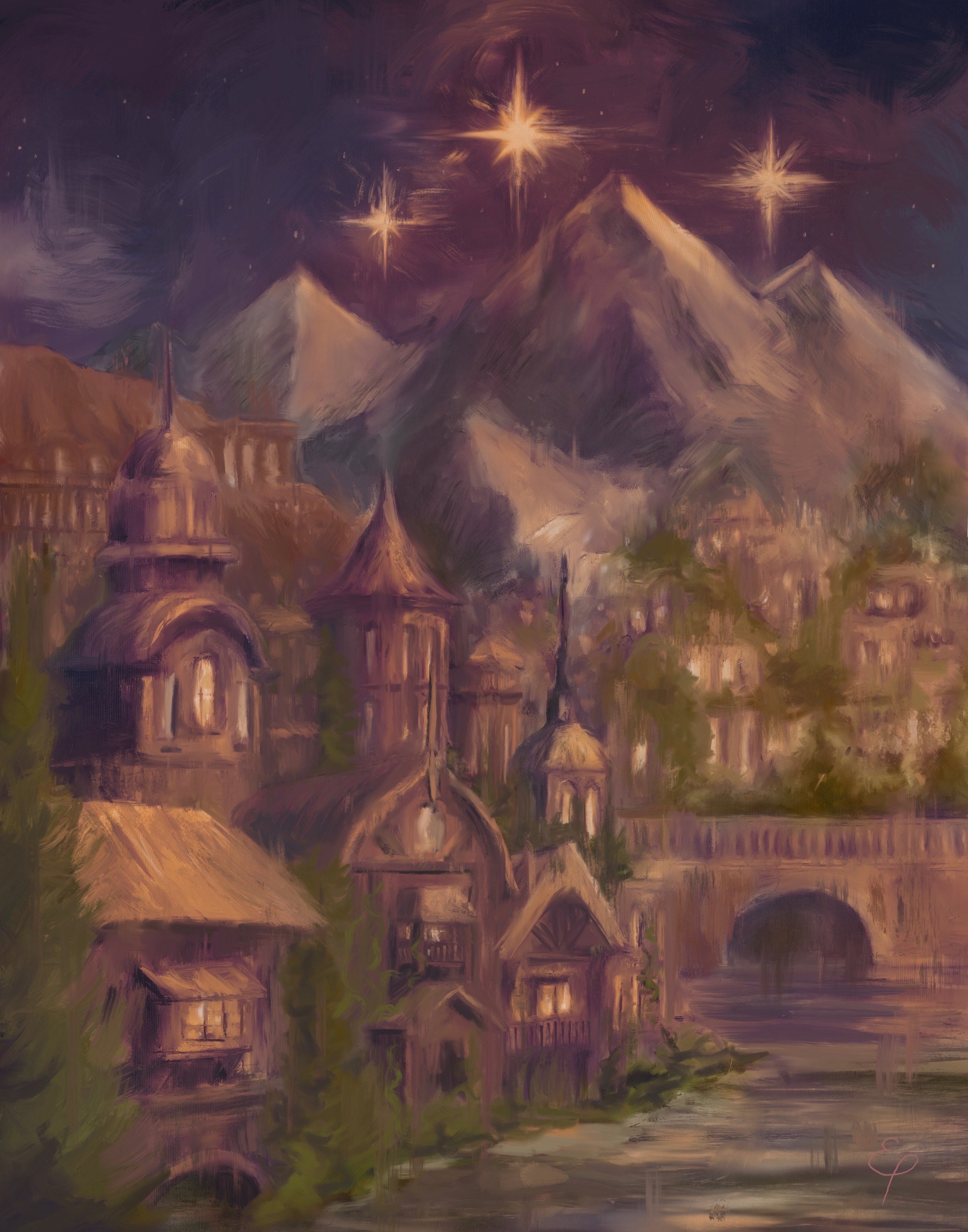 Velaris City of Starlight ACOTAR Art Print Feyre and - Etsy