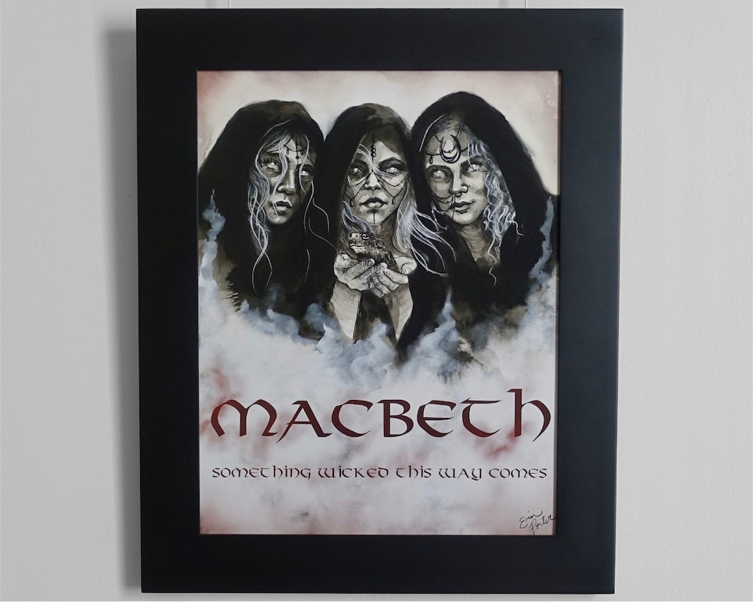 Macbeth: 3 Witches Print Shakespeare Poster english/theatre Teacher ...