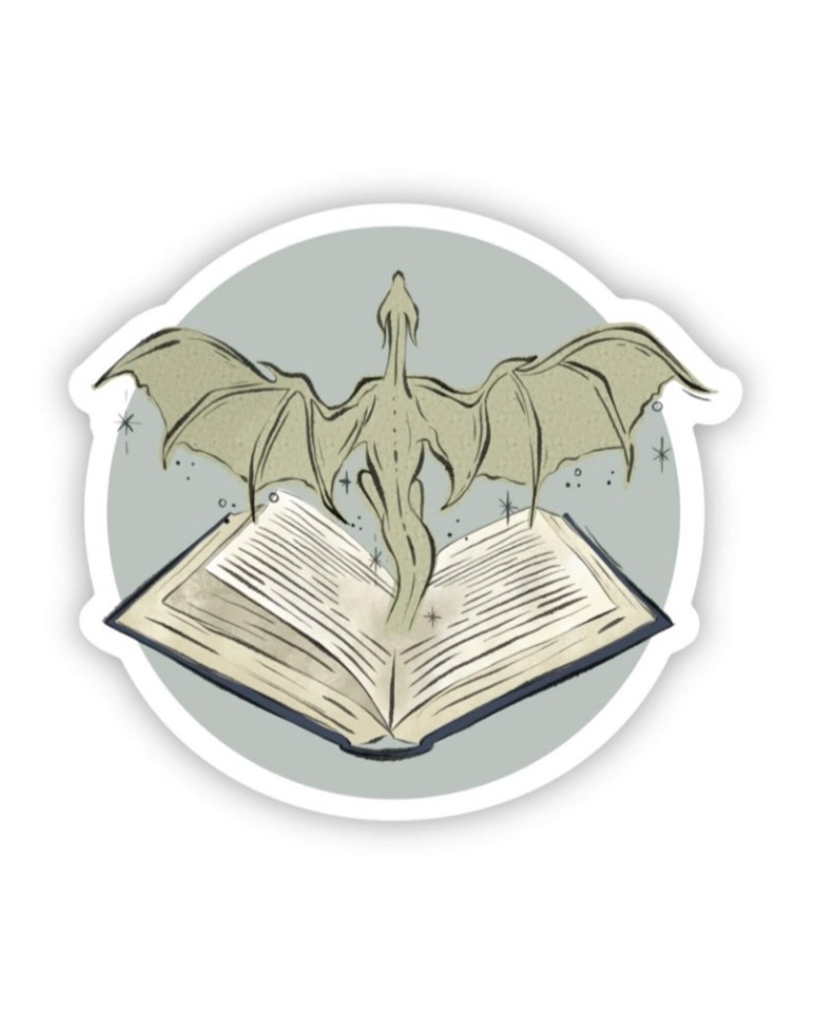 Book Dragon Sticker Bookish Sticker Fantasy Book Lover - Etsy
