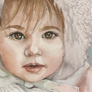 Custom Watercolor Child Portrait Hand Painted From Photo - Etsy