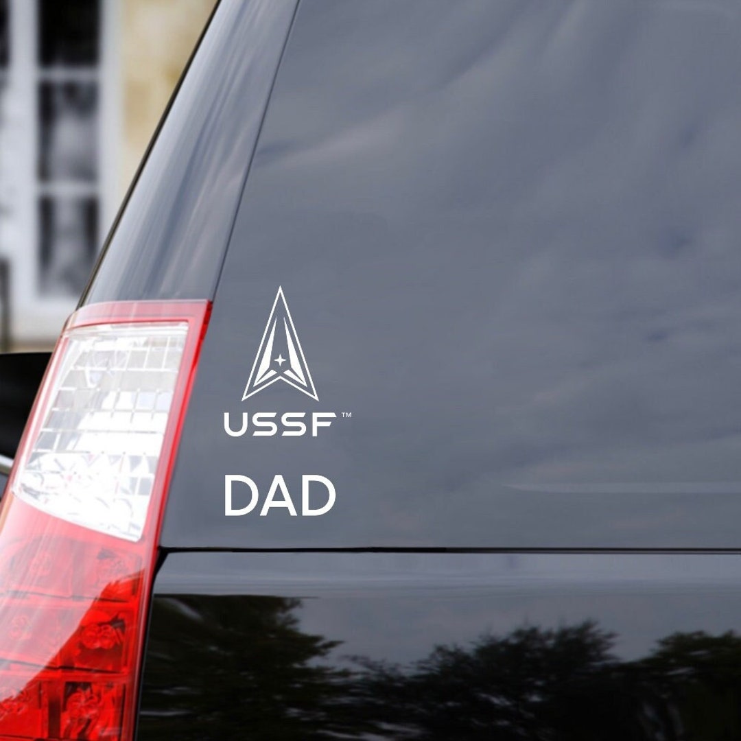 Space Force Dad Vinyl Car Decal, USSF Car Window Decal, Space Force ...