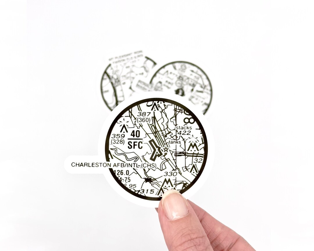 Custom Pilot Sticker Gift, Sectional Chart Sticker for Pilot ...