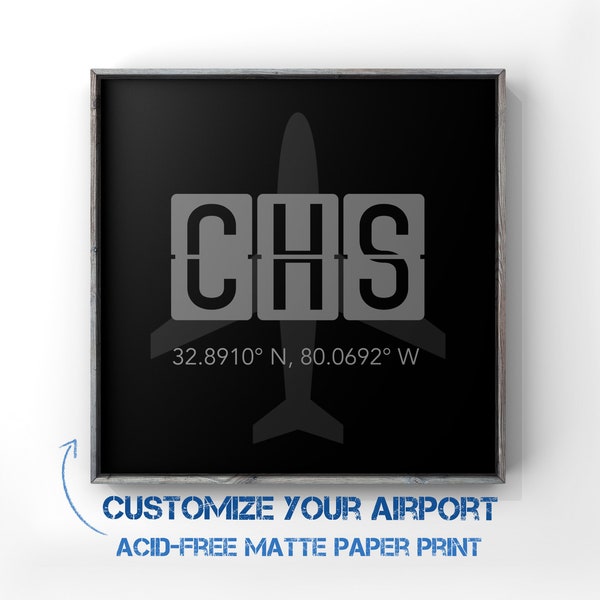 Custom Airport Map Poster - Etsy