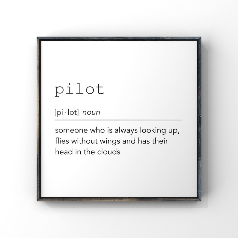 Printable Aviation Words Pilot Art Digital Download Pilot - Etsy