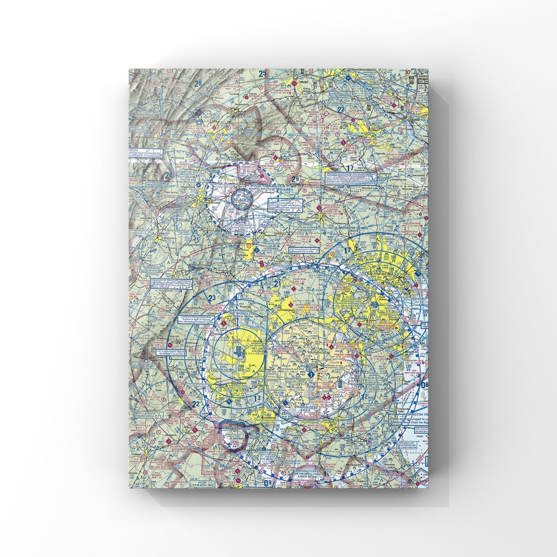 Custom Aviation Chart Canvas Print Pilot Flying Map | Etsy