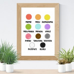 Samoan Colors Digital Print Samoan Art Samoa Wall Print Samoan Language ...