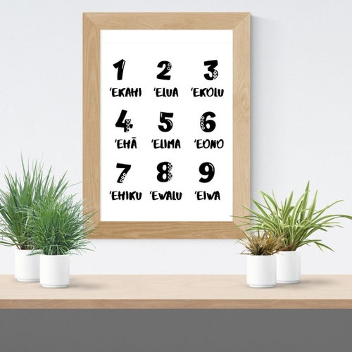 Hawaiian Numbers Animated Nā Helu Digital Print Hawaiian - Etsy