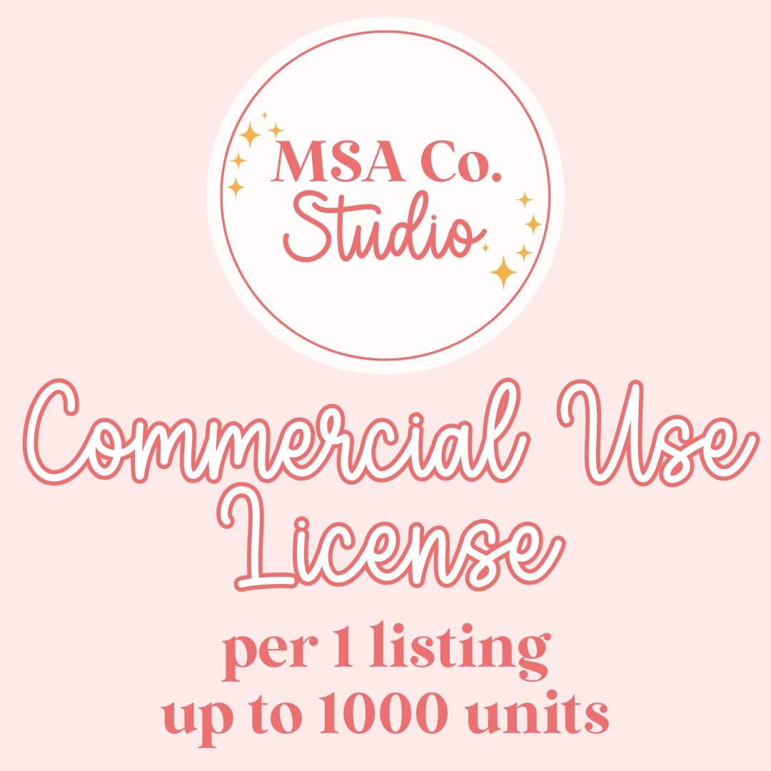 Commercial Use License, per One Print up to 1000 Units - Etsy