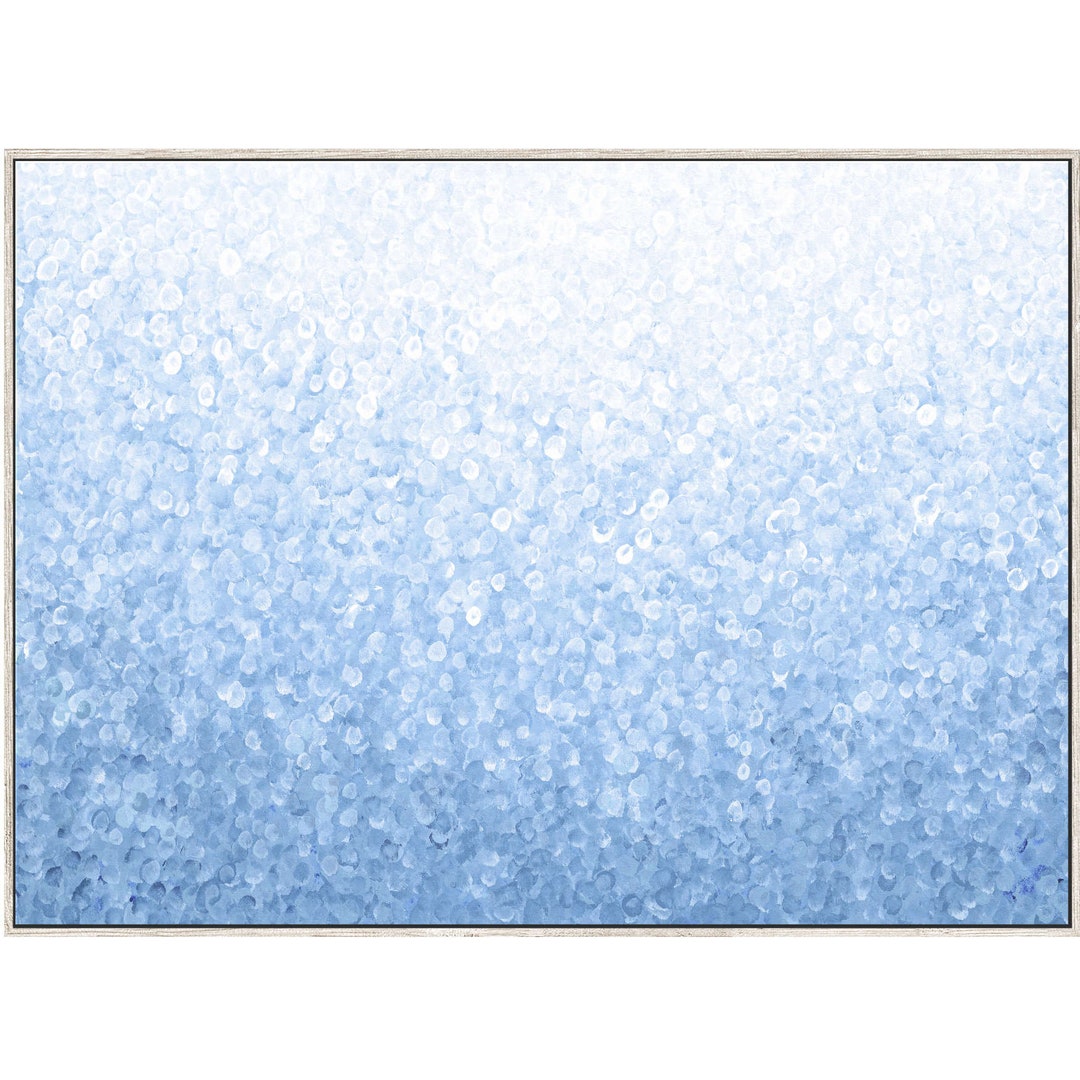 Light Blue Dot Painting: Large Abstract Art on Canvas - Etsy