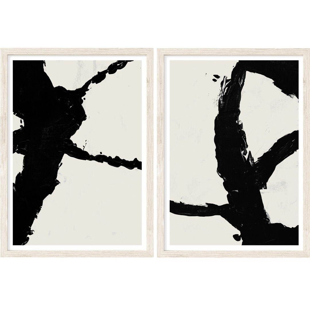Abstract Art, Set of 2 Prints, Large Wall Art, Abstract Wall Art ...