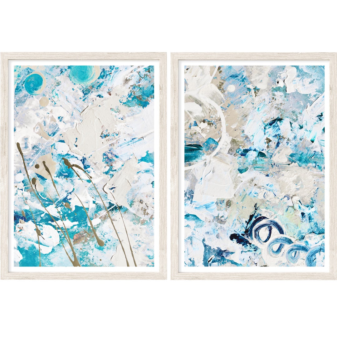 Abstract Art, Set of 2 Prints, Abstract Wall Art, Large Wall Art Prints ...