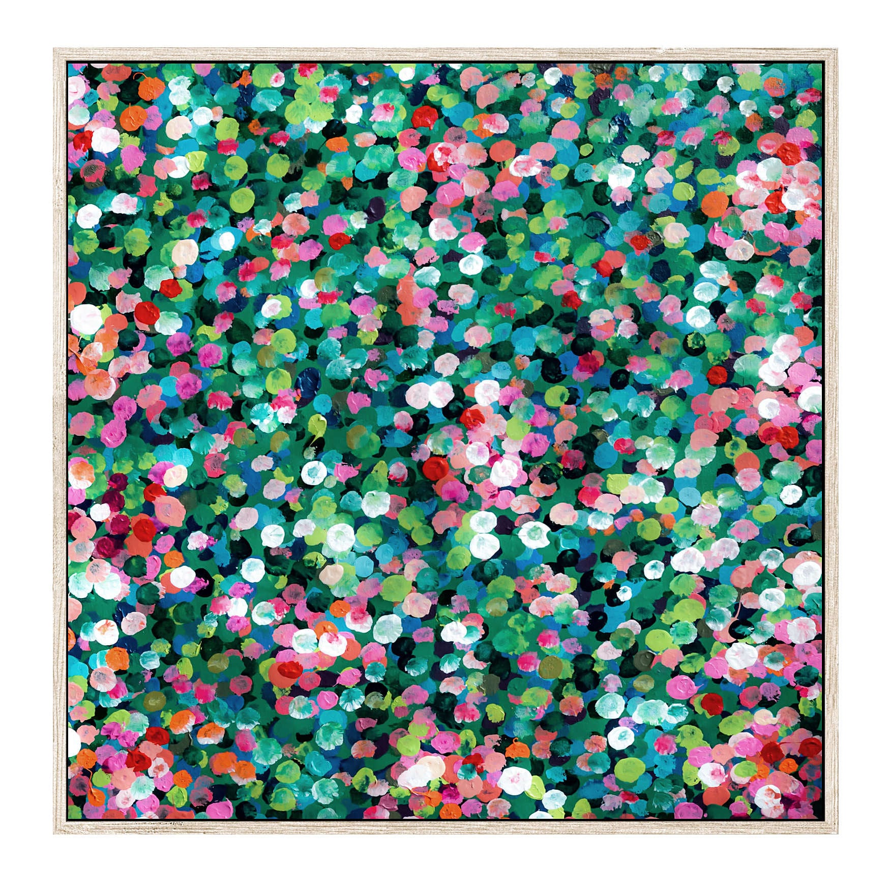 Abstract Painting on Canvas, Dot Painting, Extra Large Wall Art ...