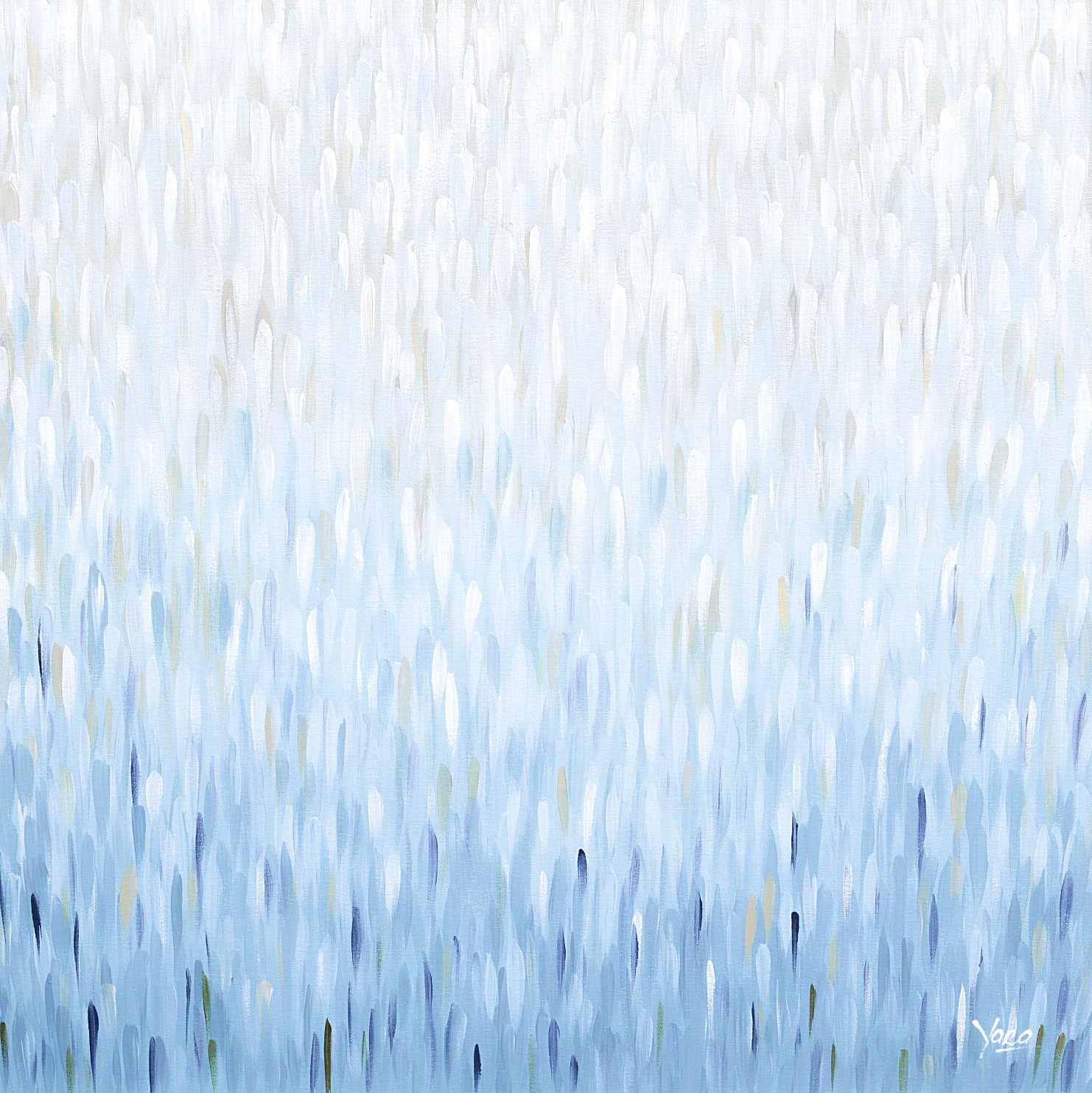Large Abstract Painting: Light Blue Modern Art on Canvas - Etsy