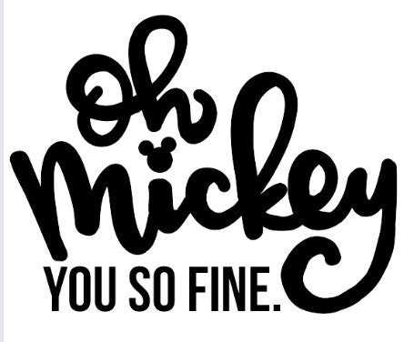 Oh Mickey You so Fine Svg - Etsy