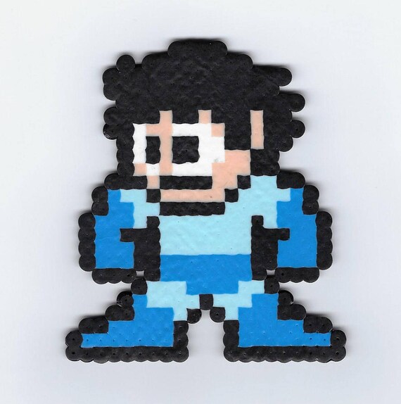 Helmetless Mega Man Perler Mega Man | Etsy
