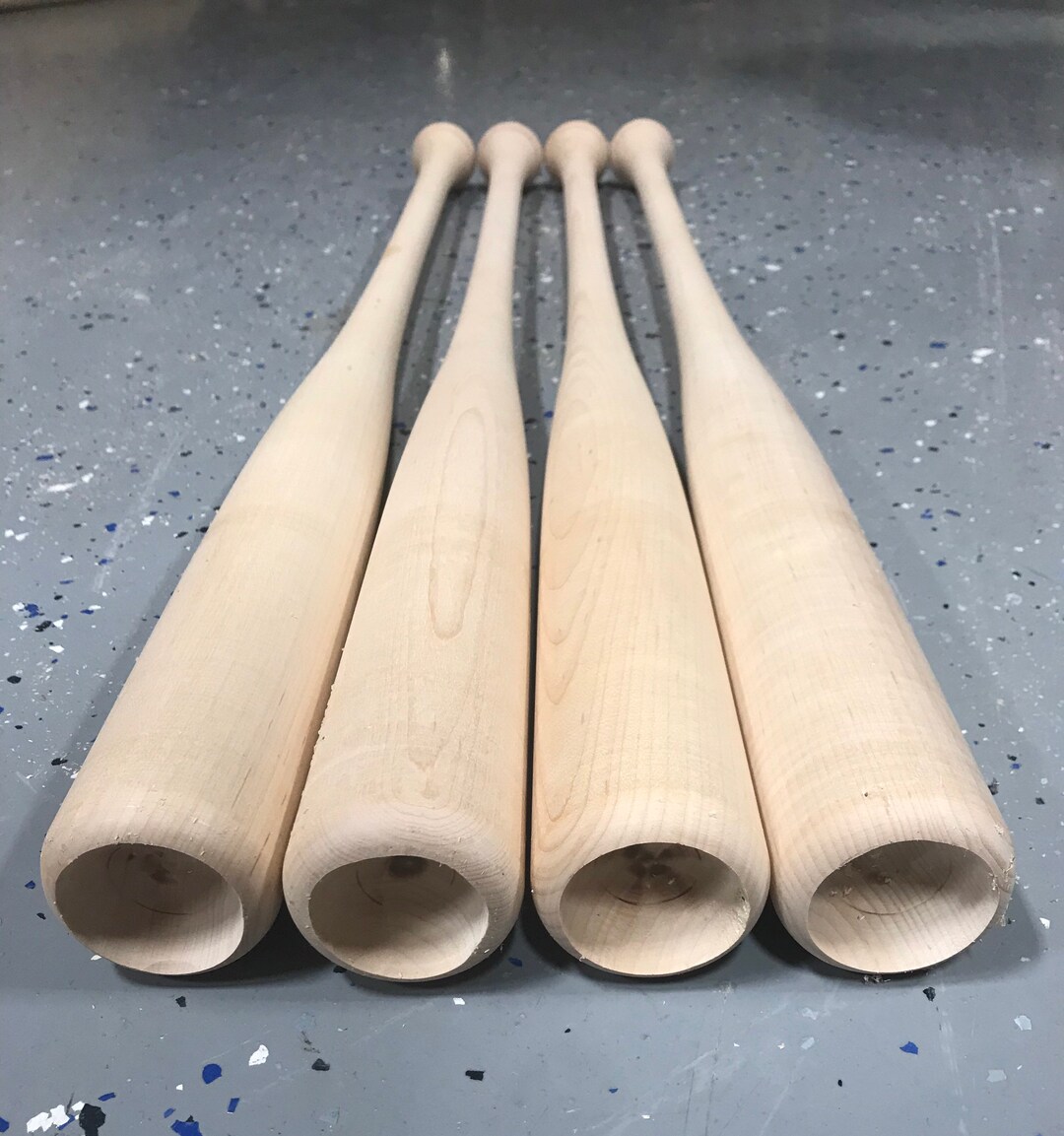 3 Pack Hard Rock Maple Baseball Bats: Cupped, Game Ready - Etsy