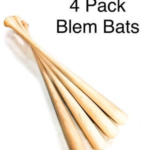 4-pack Hard Rock Maple Baseball Bats-game READY - Etsy