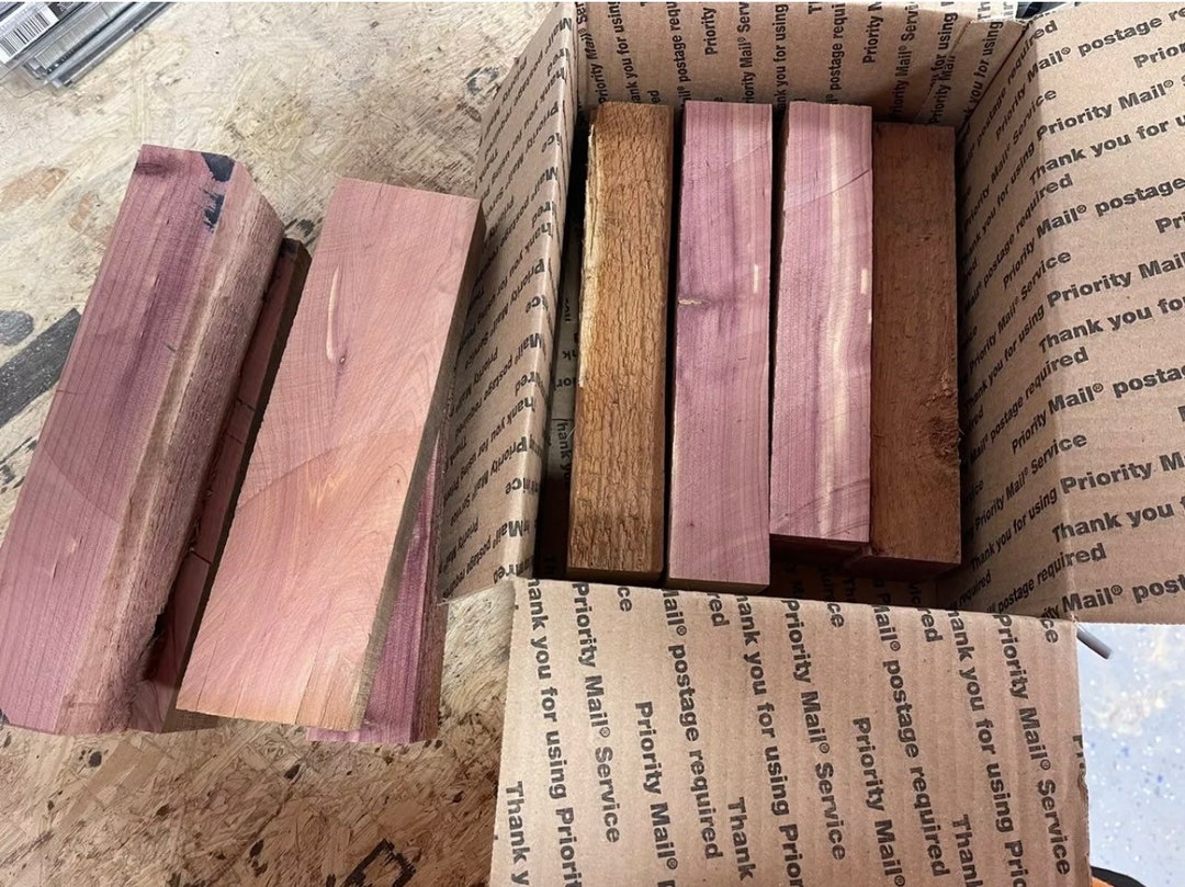 Eastern Red Cedar Turning Blanks-overstock-large Flat Rate Box - Etsy