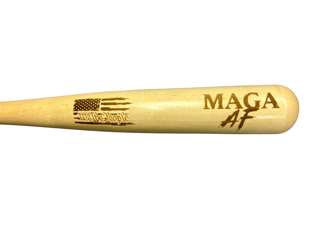 MAGA AF— Limited Edition Engraved Wooden Baseball Bat! - Etsy