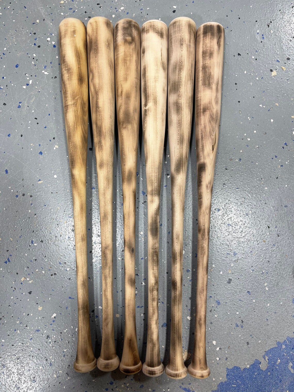 6 Pack-game Ready-blem Flamed Wooden Bats-cupped FREE - Etsy