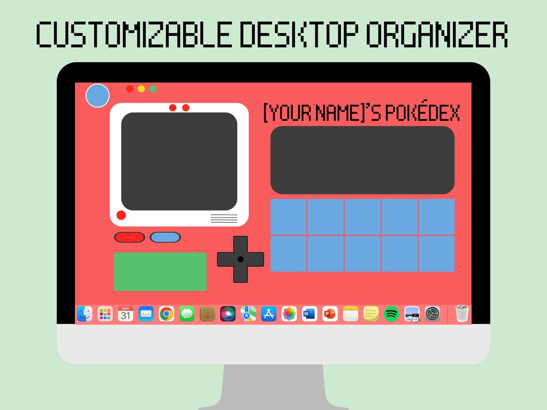 Customizable Pokedex Desktop/computer Wallpaper Background - Etsy
