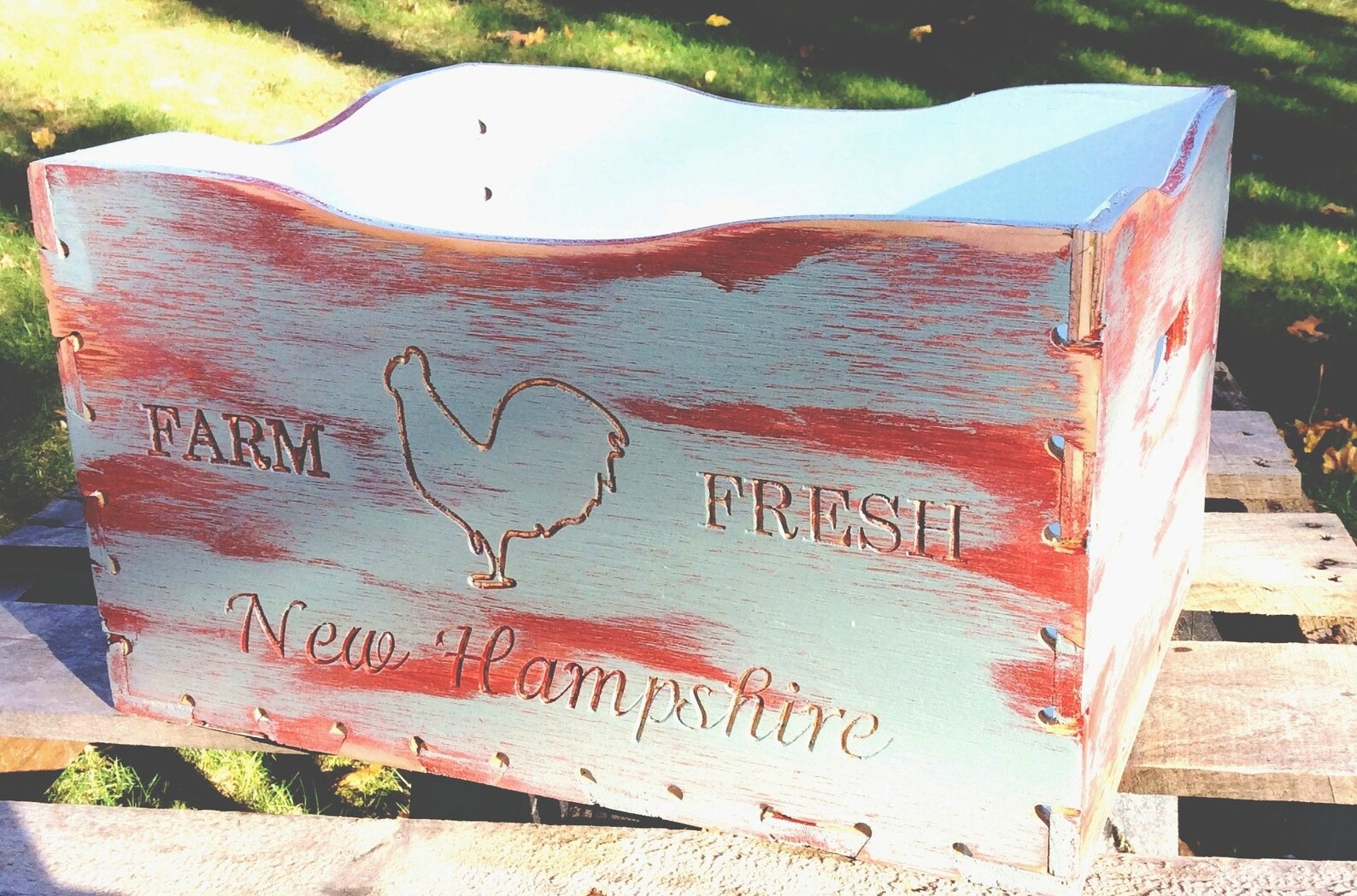 Wooden Box, Farm Box, Harvest Box, Garden Box, Mother's Day, Father's ...