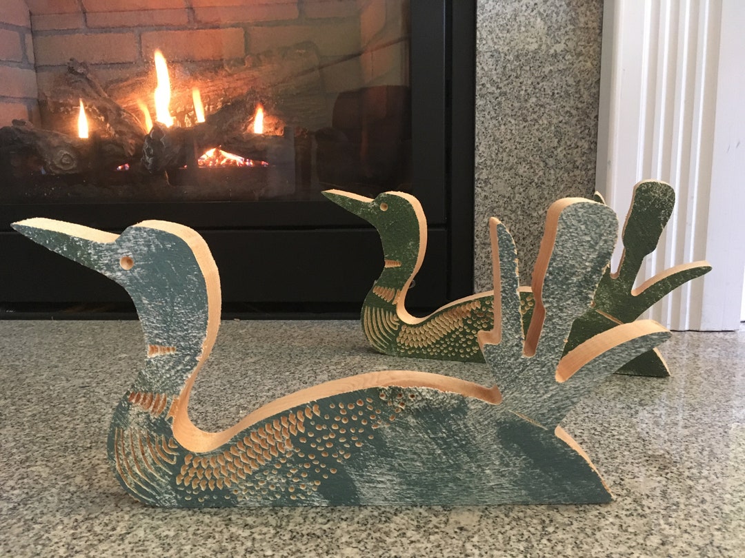 Wood Carved Loon, Carving, Blue, Love, True Love, Wooden Carving ...