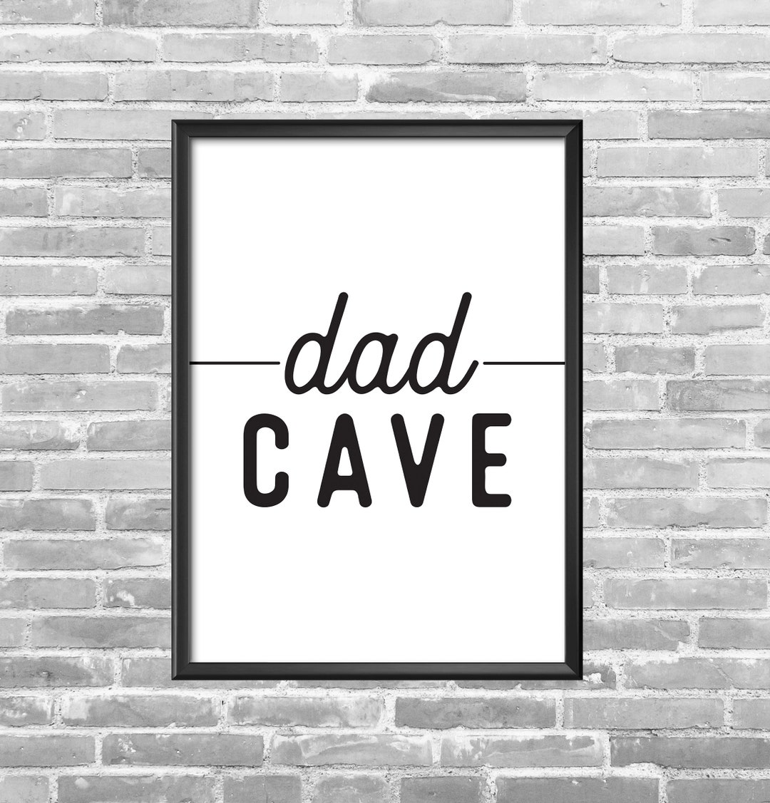 Dad Cave | Man Cave | Father's Day | Dad Gift | Office Wall Art | Wall ...