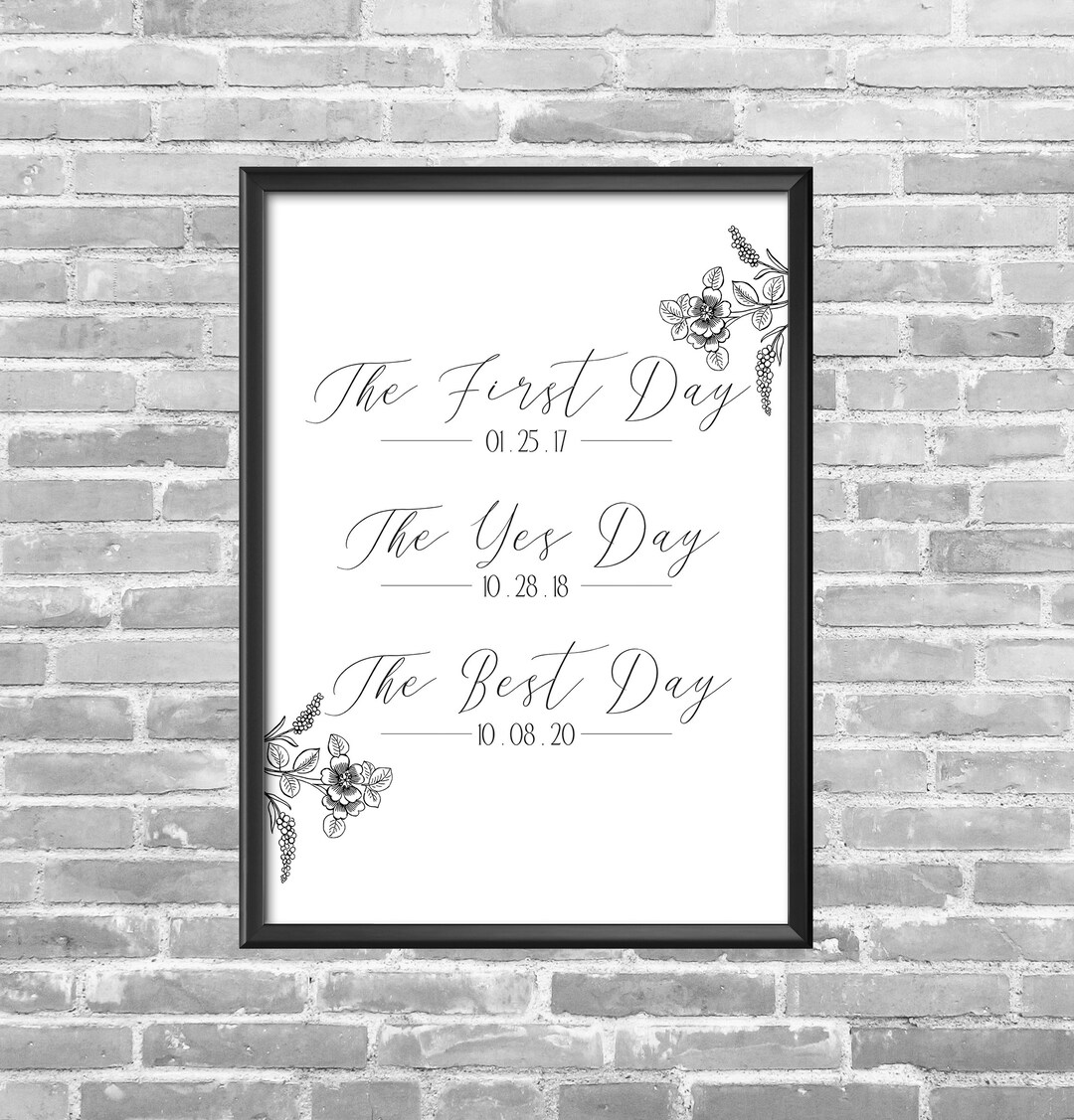 CUSTOM the First Day the Yes Day the Best Day | Wedding Gift ...